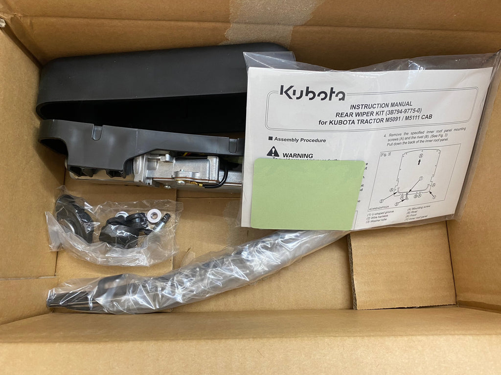 3B794-97750 Kubota 3B79497750 Rear Wiper Kit will fit Kubota M4, M5 Tr ...