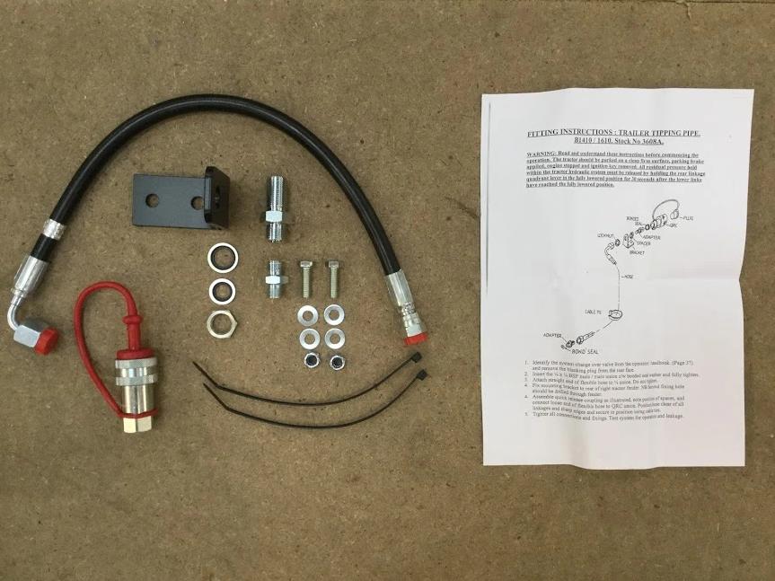 Kubota Trailer Tipping Pipe ( B1410 / B1610, B1620 / B1820 Tractors ...